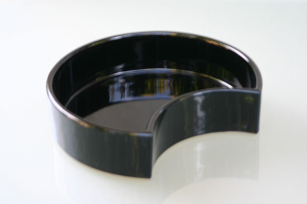 Ikebana Skål / Sort, Cirkel Med Bue - Vaser - www.japanshoppen.dk